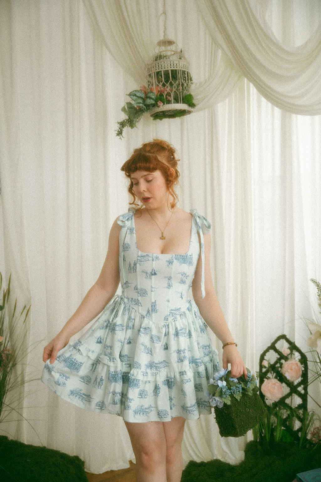 Blue Toile Diana Mini Dress - Pride & Prejudice Collection – Valkyrie ...